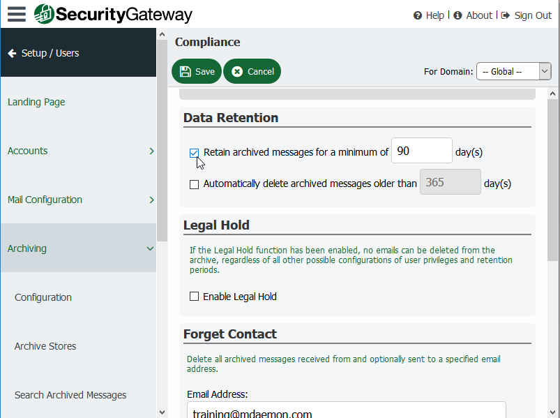 Security Gateway’s Archiving and Cloud-Based Email Integration Update!