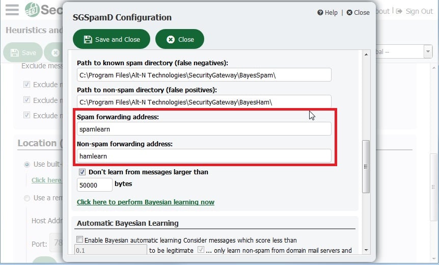 Teach SecurityGateway to Recognize Spam