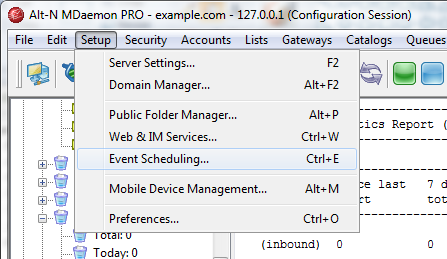 How to set up a custom queue and schedule in MDaemon