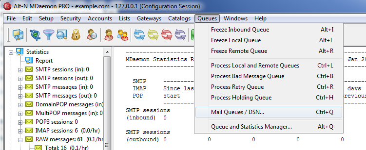 How to set up a custom queue and schedule in MDaemon
