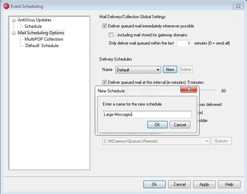 How to set up a custom queue and schedule in MDaemon
