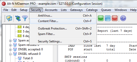 How to set up a custom queue and schedule in MDaemon