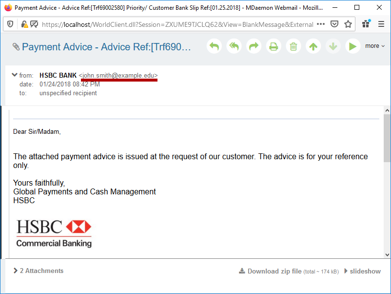 Recent Business Email Compromise Scams - Reminder to Educate Users